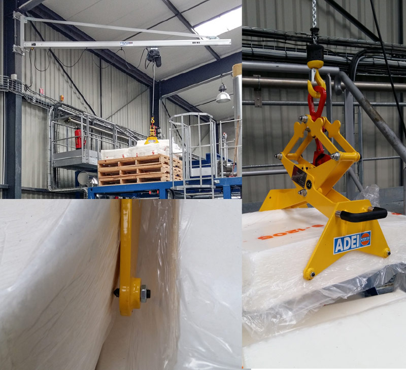 Special clamp for foam block - ADEI SAS